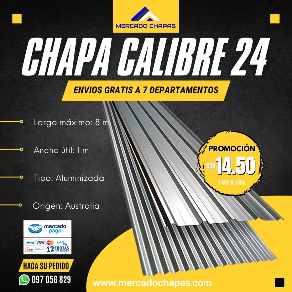 Chapa Trapezoidal o Acanalada Calibre. 24 – Mercado Chapas